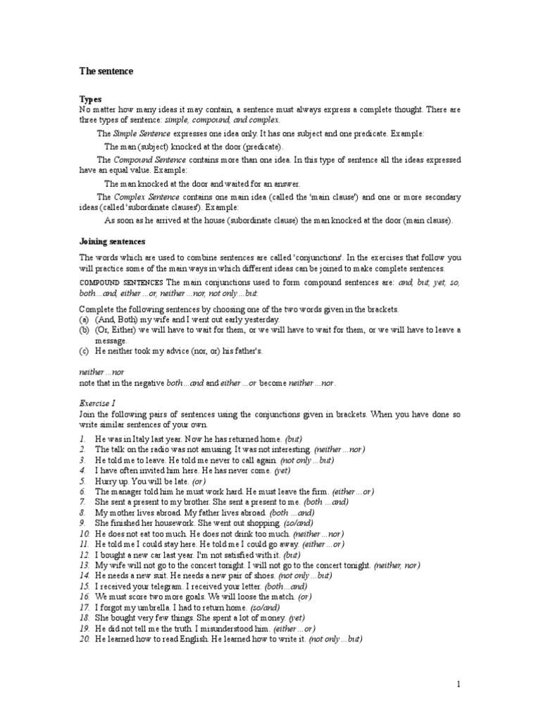 Grammar Review - Intermediate - Advanced | PDF | Sentence (Linguistics ...