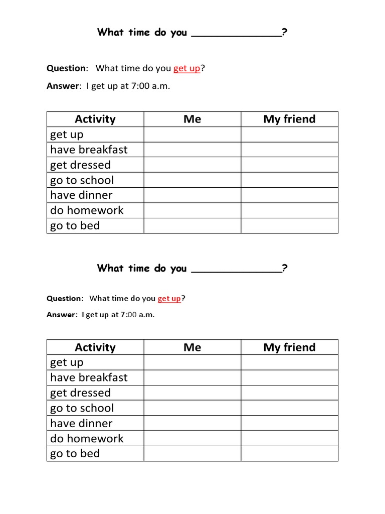 Daily Routine Speaking | PDF