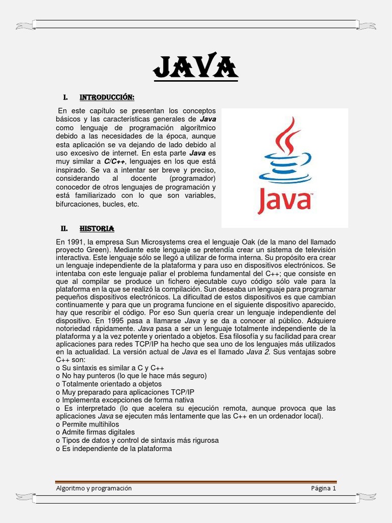 Algoritmo y Programacion | PDF | Java (lenguaje de programación ...