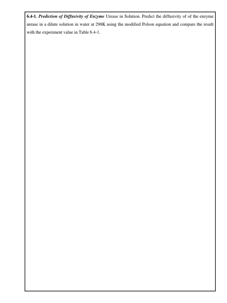 Odd PS On Mass Transfer Analysis For ChELab 2 | PDF | Diffusion | Proteins