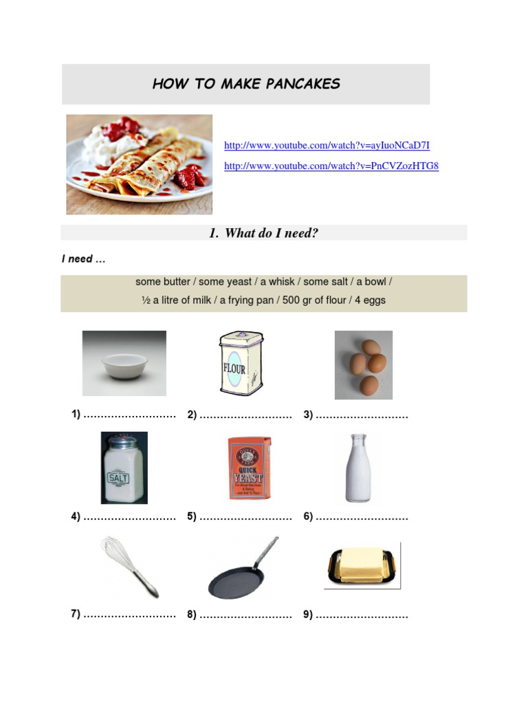 Recipe 2 Teacher How To Make Pancakes | PDF