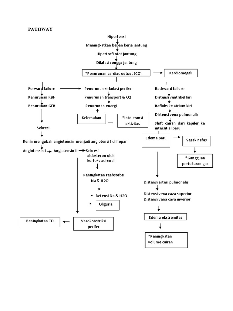 Pathway Gagal Jantung dan Edema Ekstremitas | PDF