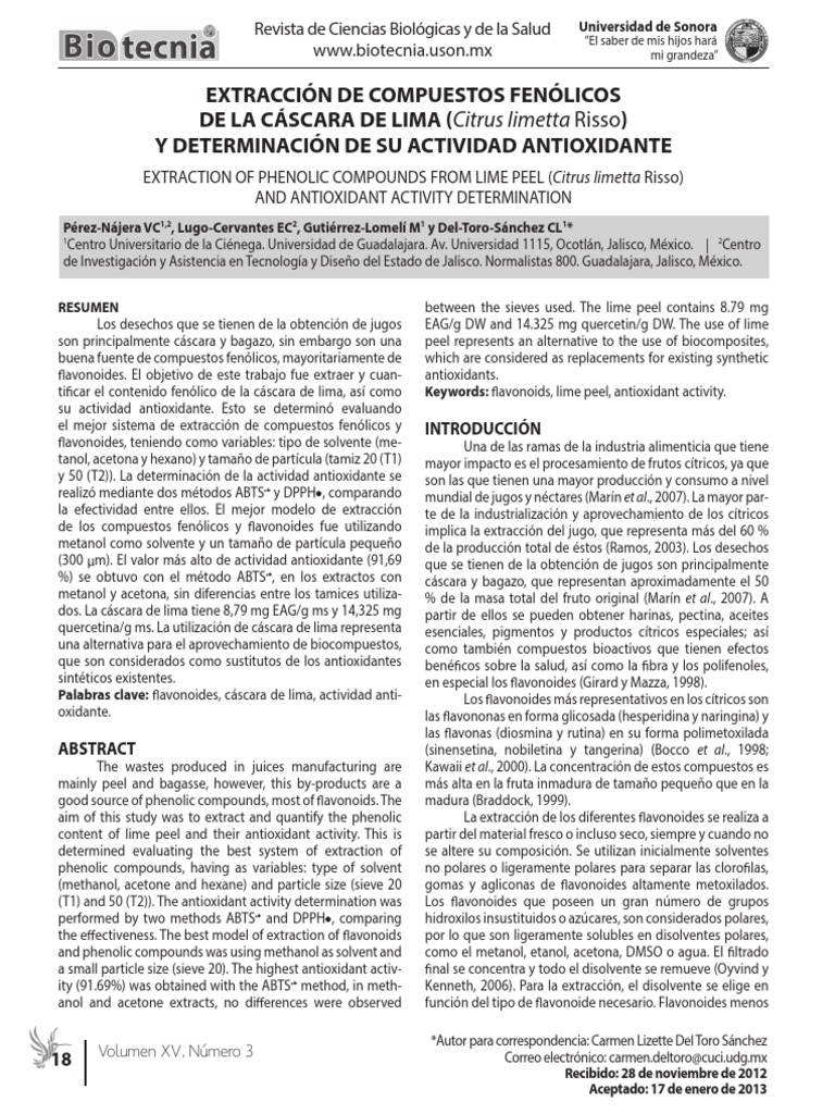 24-Articulo 3EXTRACCIÓN DE COMPUESTOS FENÓLICOS DE LA CÁSCARA DE LIMA ...