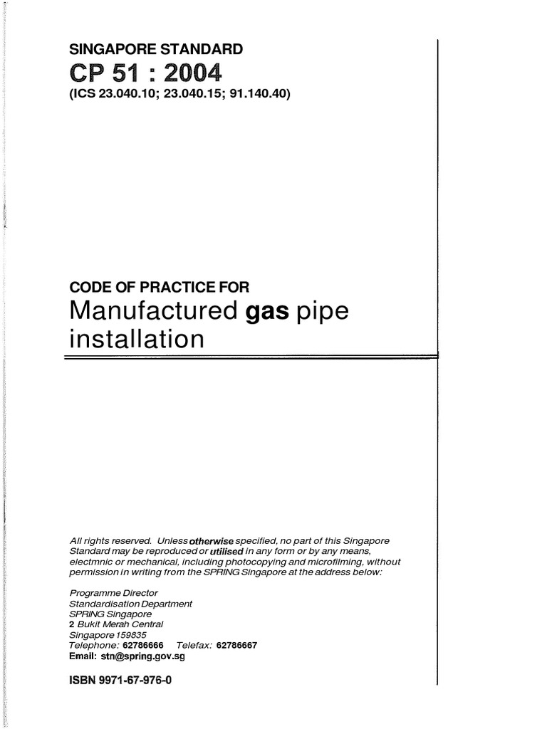 Code of Practice for Gas Pipe Installation | PDF | Pipe (Fluid ...