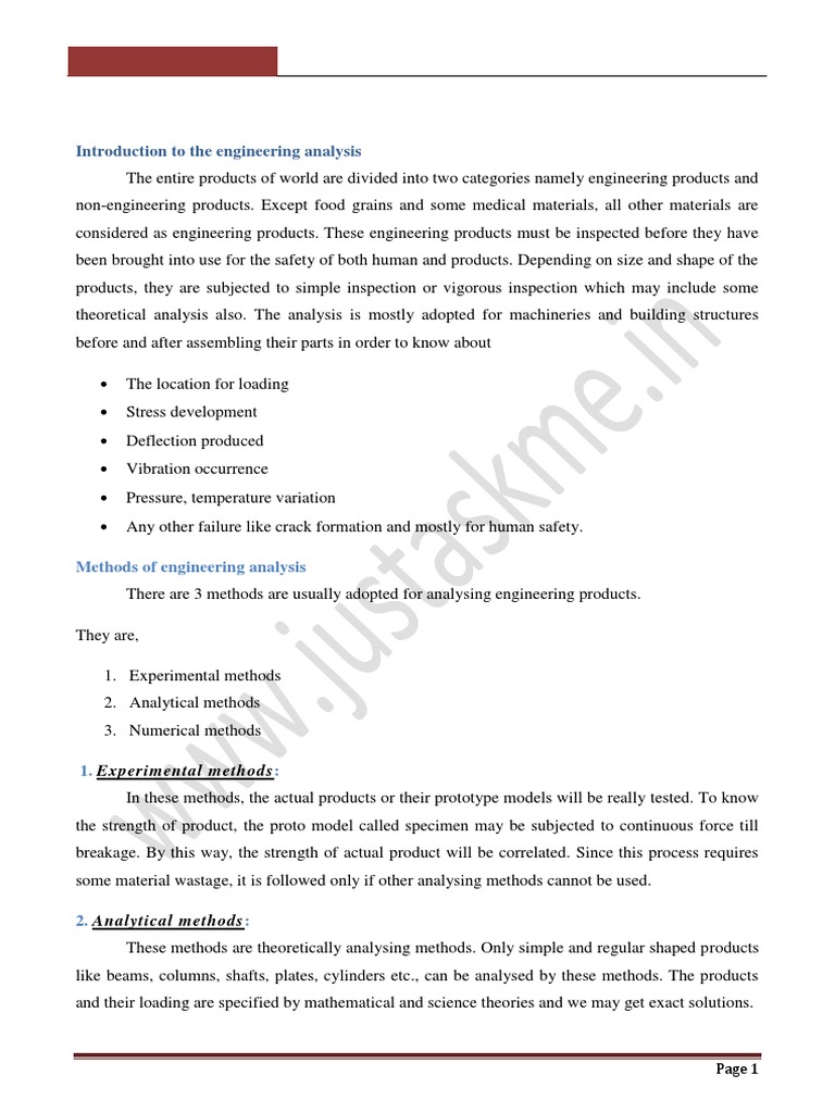 Fem Unit 1 | PDF | Finite Element Method | Stress (Mechanics)