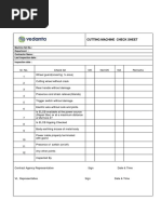 Pre-Use Checklist For Cutting Machines | PDF | Switch | Electrical ...