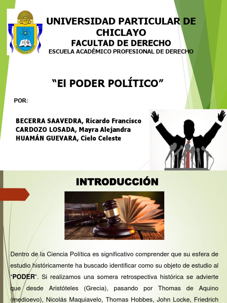 Exposición Poder Político | PDF | Poder (social y político) | Estado ...