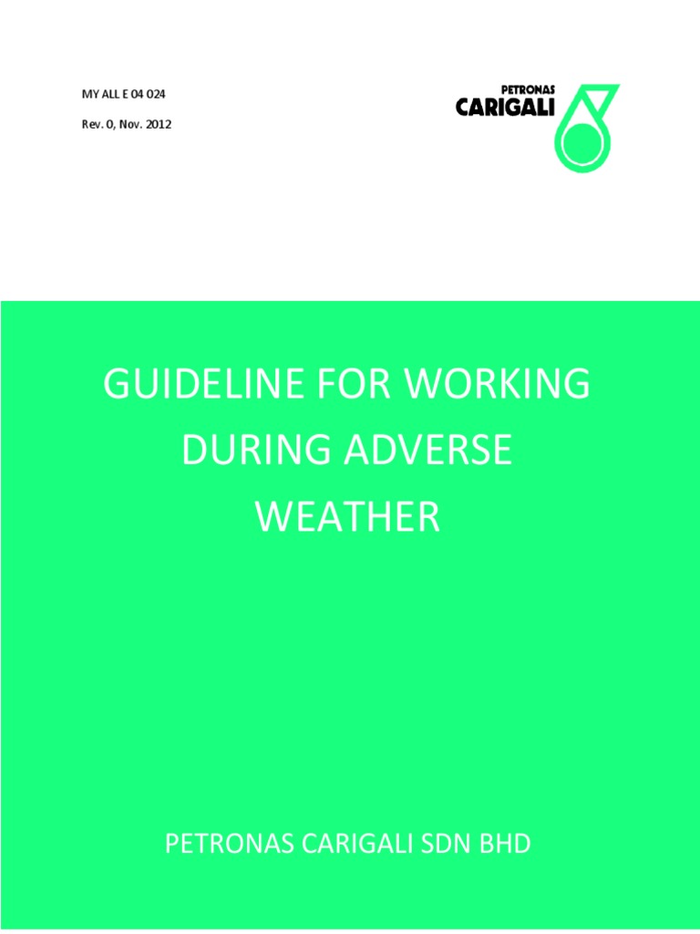 Guideline For Working During Adverse Weather-20121204 | PDF | Wound ...
