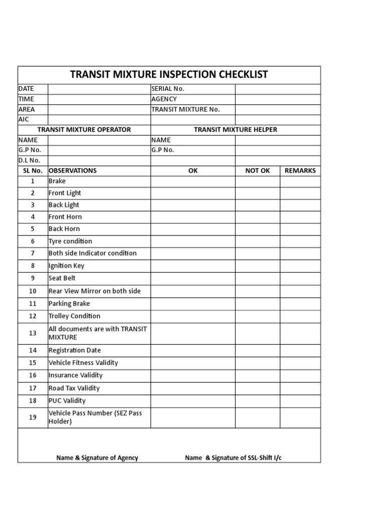 Updated Checklist of Transit Mixture (1)