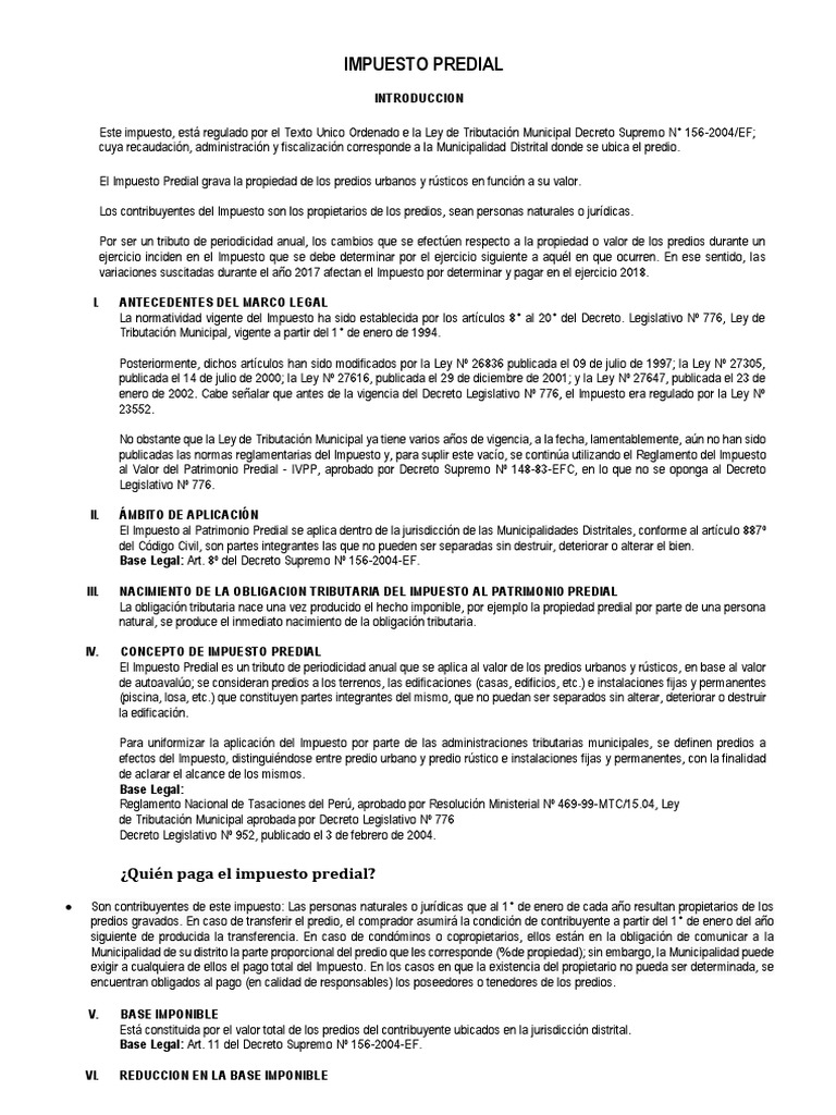 Impuesto Predial 1 | PDF | Impuestos | Propiedad