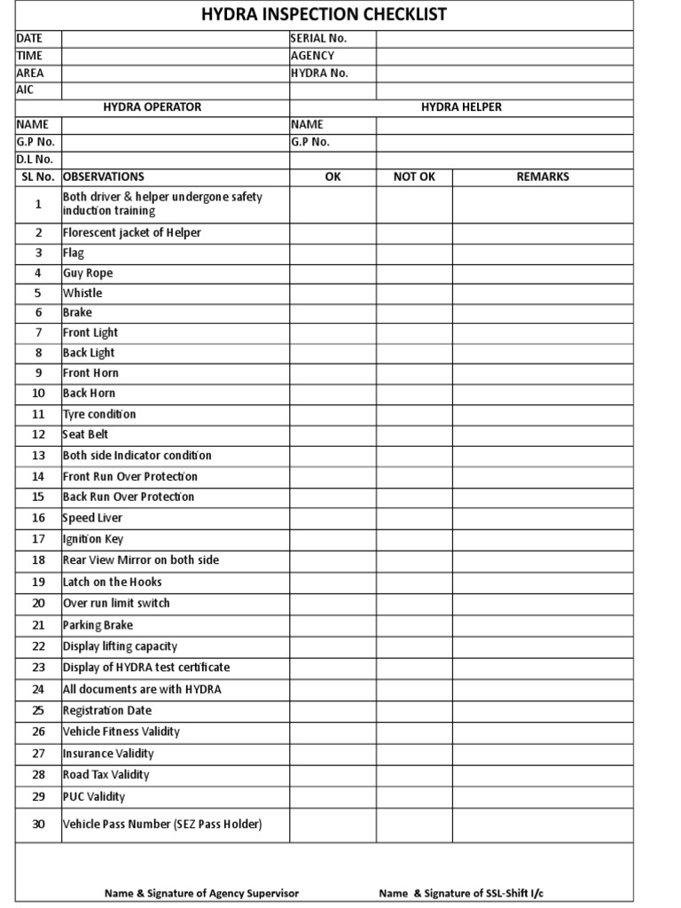 Updated Checklist of Hydra (1)