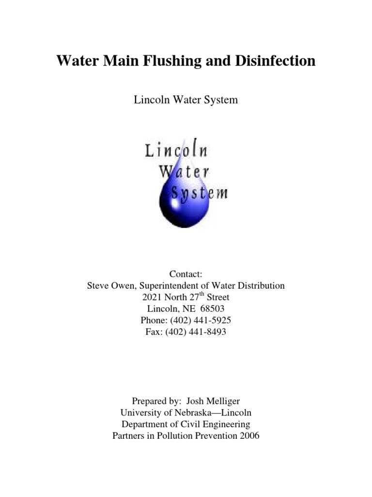 Automated Flushing and Disinfection of Water Mains | PDF