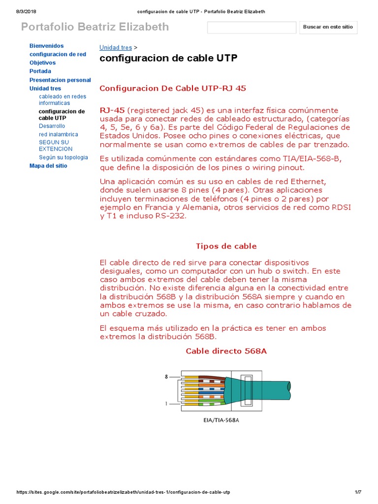 Configuración de Cable UTP y RJ45 | PDF | Redes | Protocolos de capa física