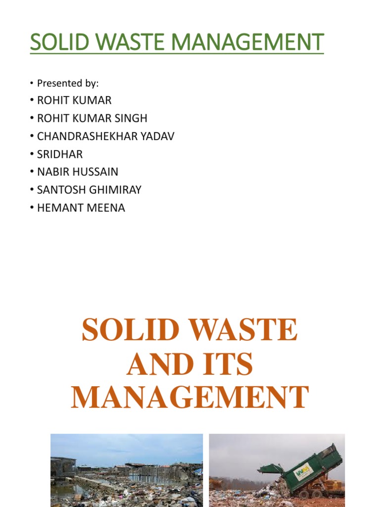 Solid Waste Management Overview | PDF | Waste Management | Waste