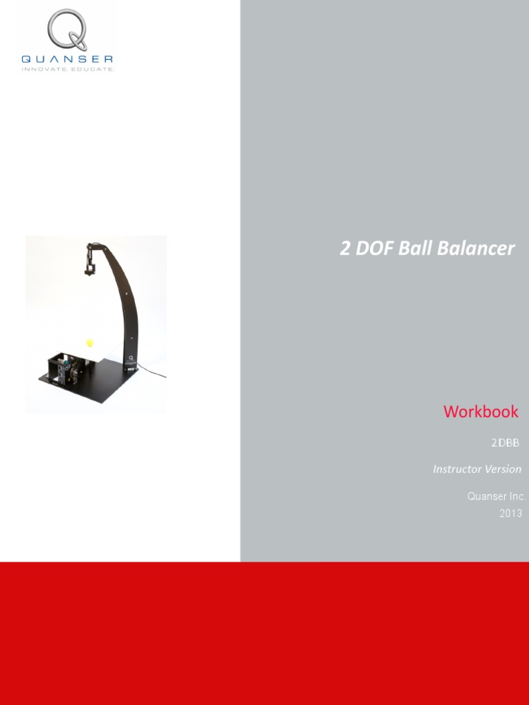 2 DOF Ball Balancer - Workbook (Instructor) | PDF | Sine | Force