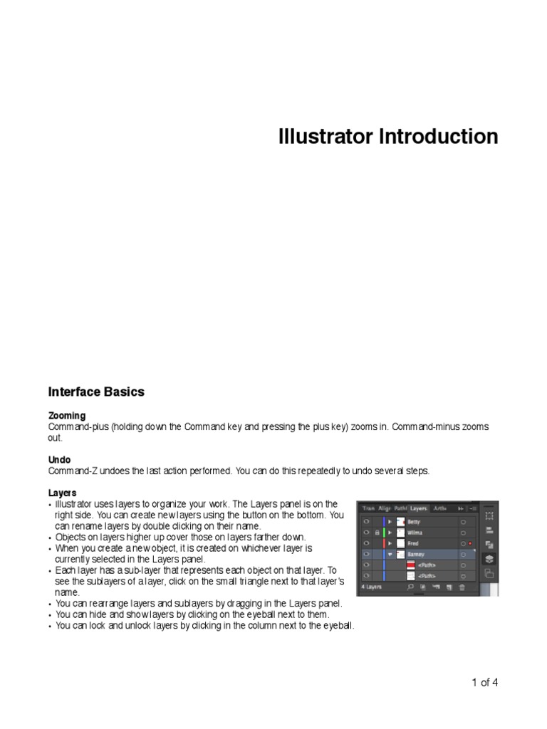 Illustrator Introduction Interface Basics Pdf Shape Adobe