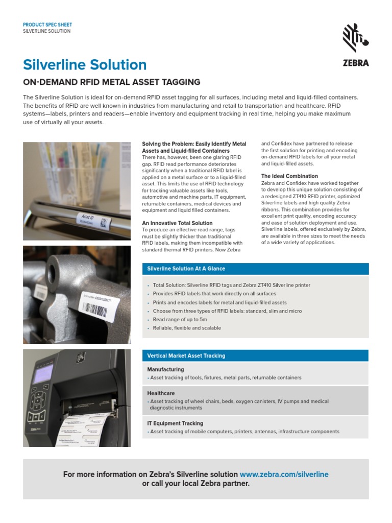 Silverline Solution: On-Demand Rfid Metal Asset Tagging | PDF | Radio ...