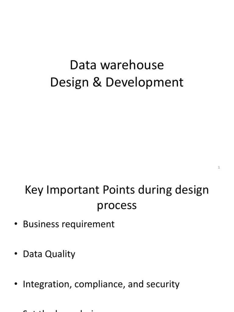 DWH Design Development | PDF