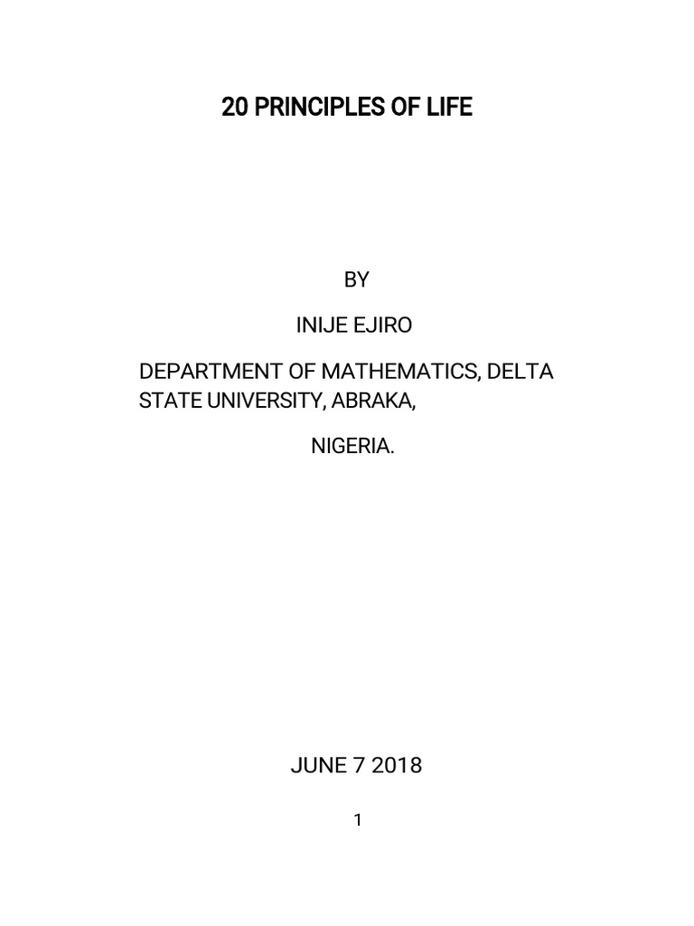Principles of Life | PDF
