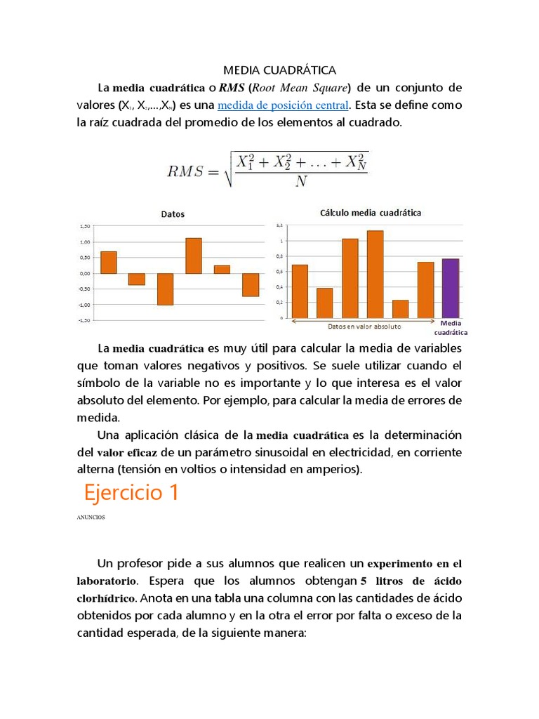 Media Cuadrática | PDF