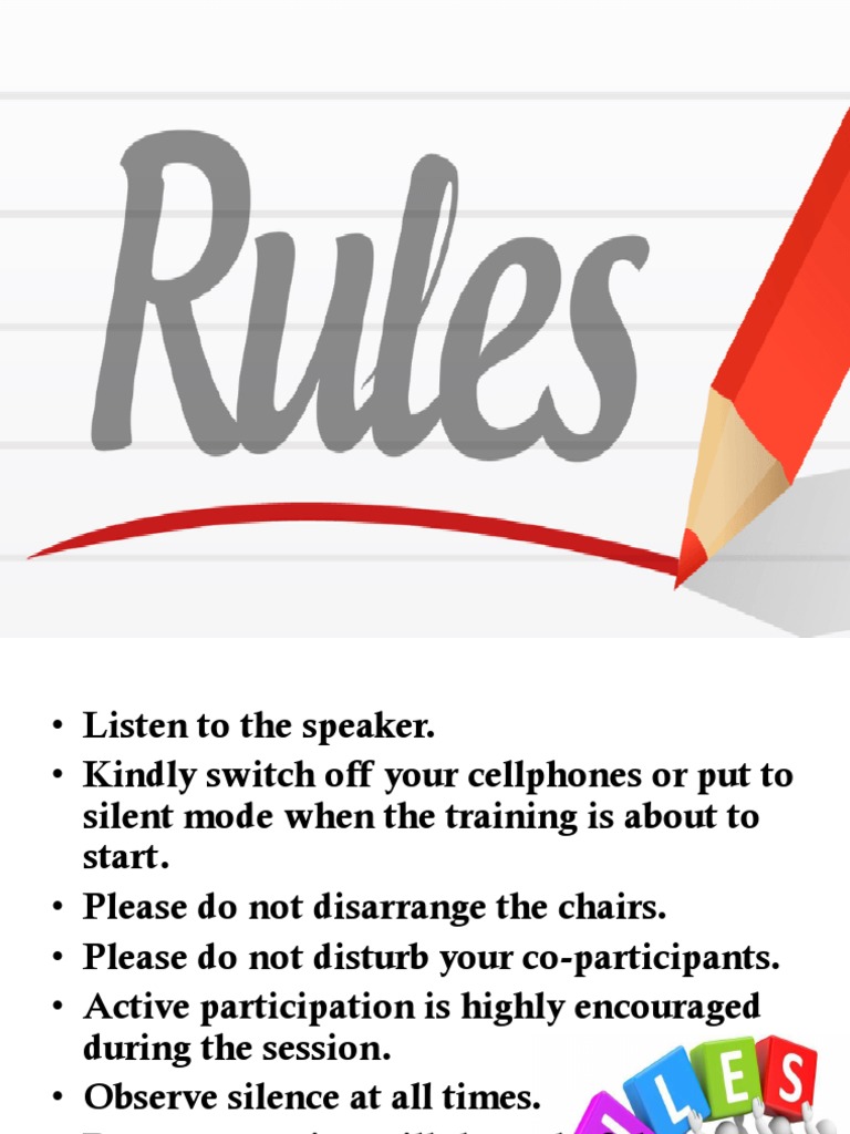 Training Rules | PDF | Career & Growth | Language Arts & Discipline