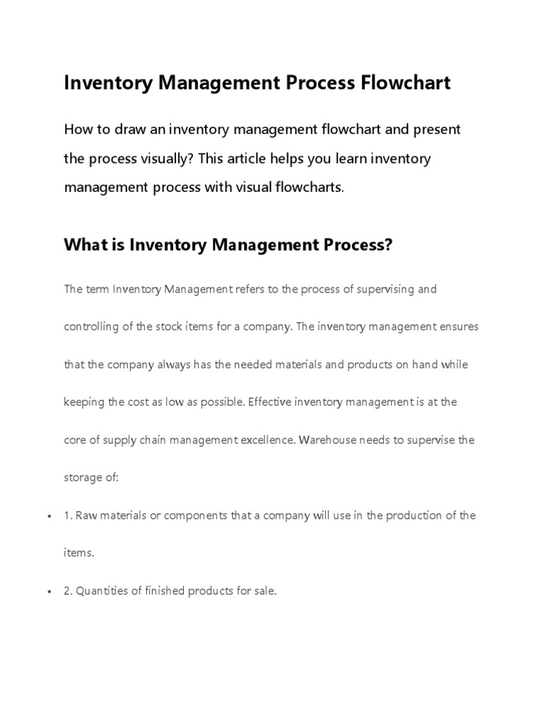 Visualizing Inventory Management: A Guide to Creating an Inventory ...