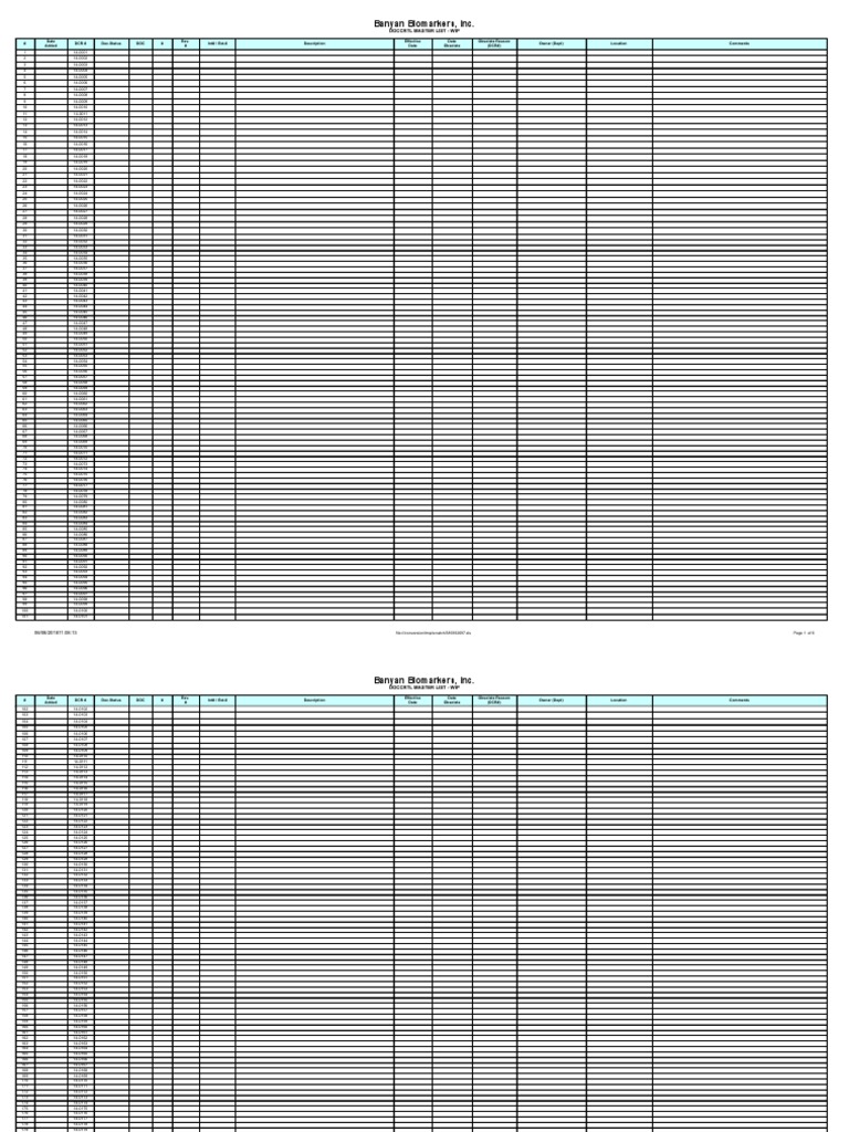 Document Control Template | PDF
