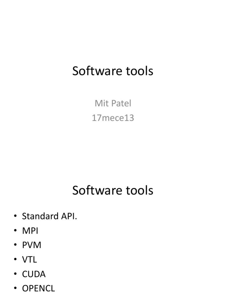 Software Tools: Mit Patel 17mece13 | PDF