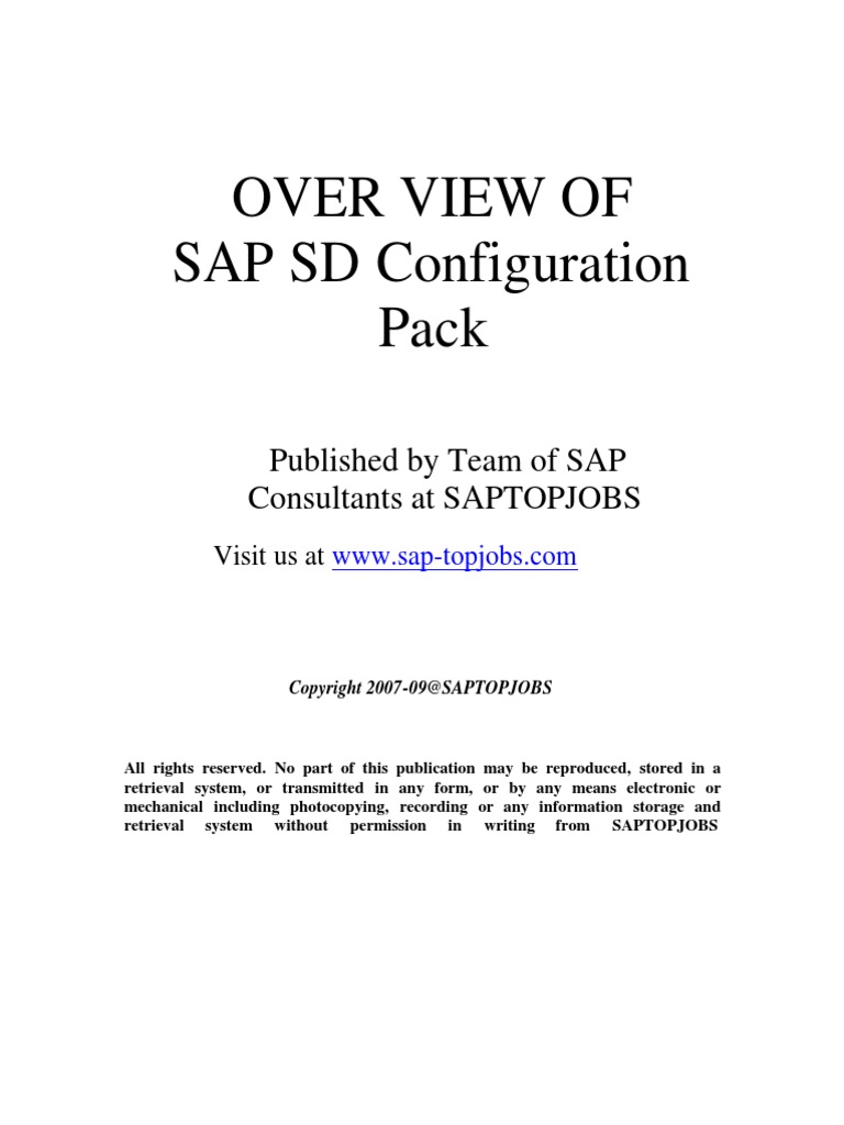 SD Overview Doc Config | PDF