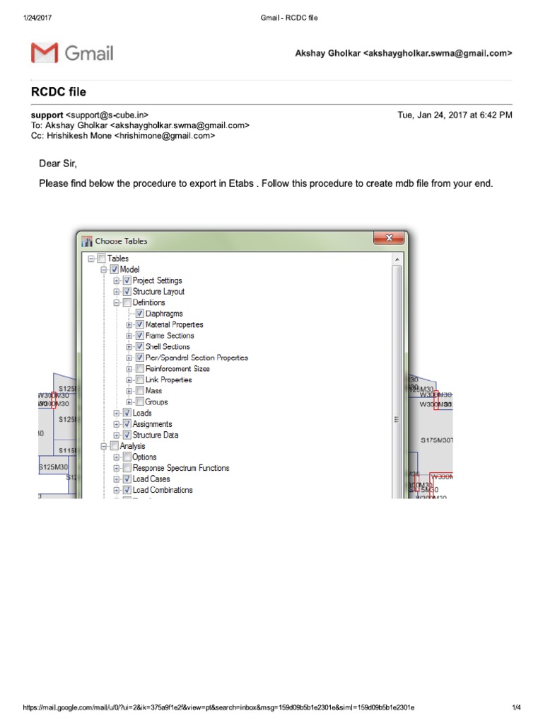 Etabs 2016 To RCDC | PDF
