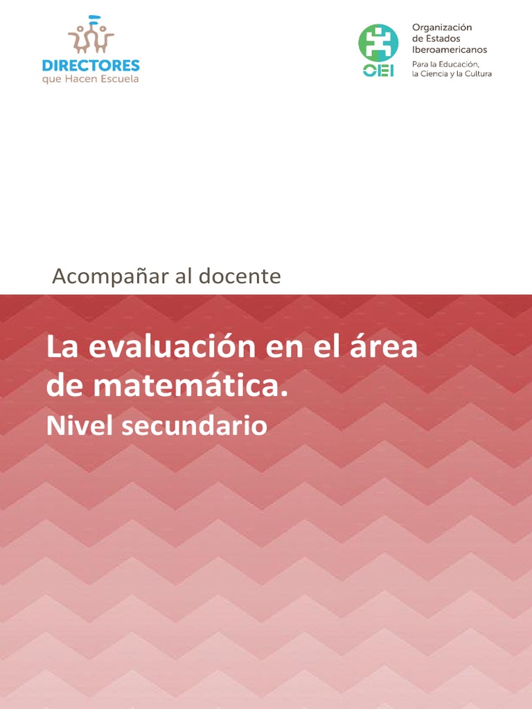 La Evaluacion en El-Area de Matematica Secundaria PDF | PDF
