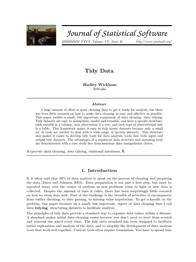 Principles of Tidy Data Analysis | PDF