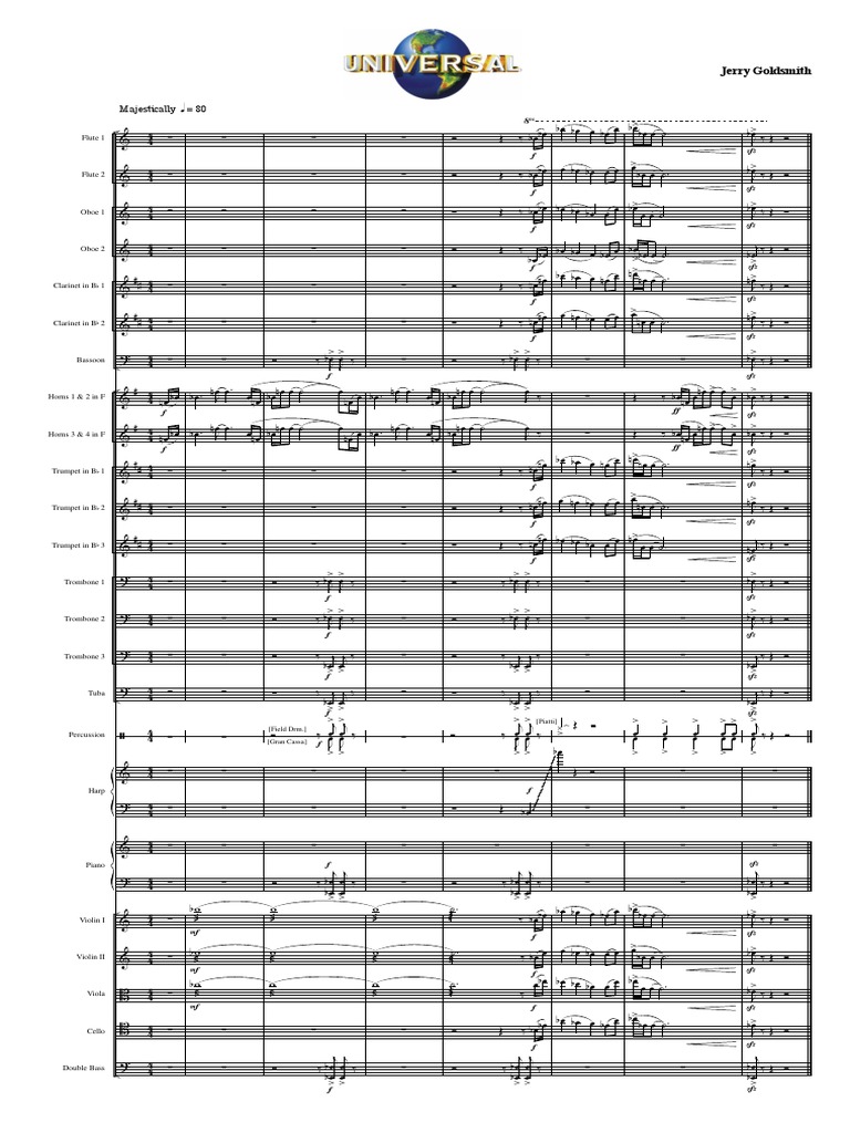 Universal Pictures Theme Full Score PDF | PDF | Classical Compositions ...