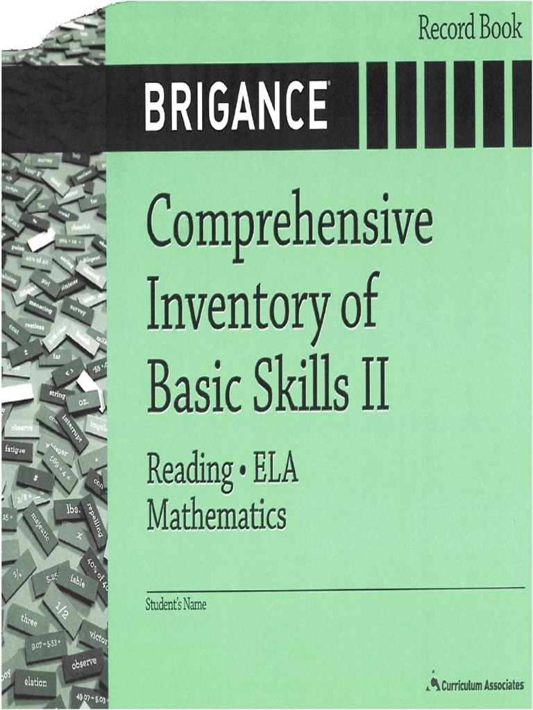 Brigance CIBS II Record Book | PDF | Books