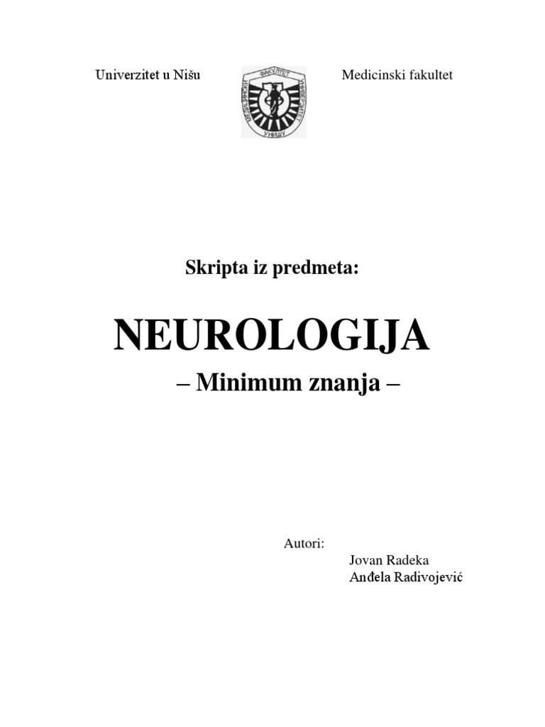 Skripta Iz Neurologije PDF | PDF
