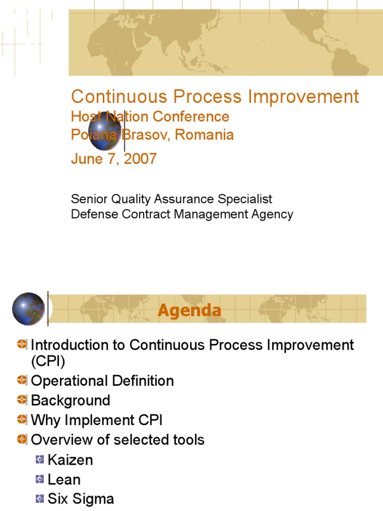 1 Continuous Process Improvement | PDF | Six Sigma | Lean Manufacturing
