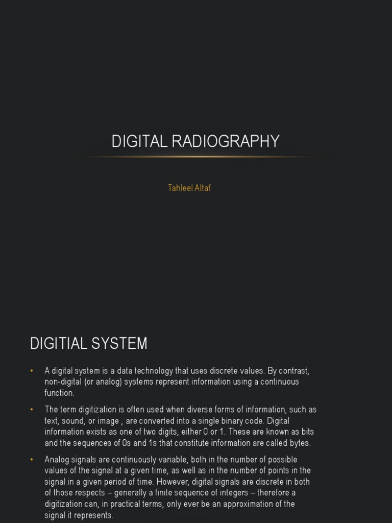 An Overview of Digital Radiography Systems: From Computed Radiography ...