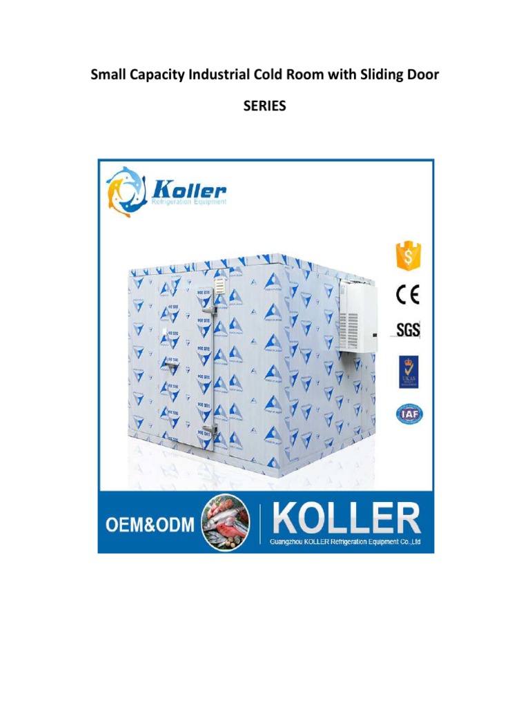 Small Capacity Industrial Cold Room With Sliding Door | PDF ...