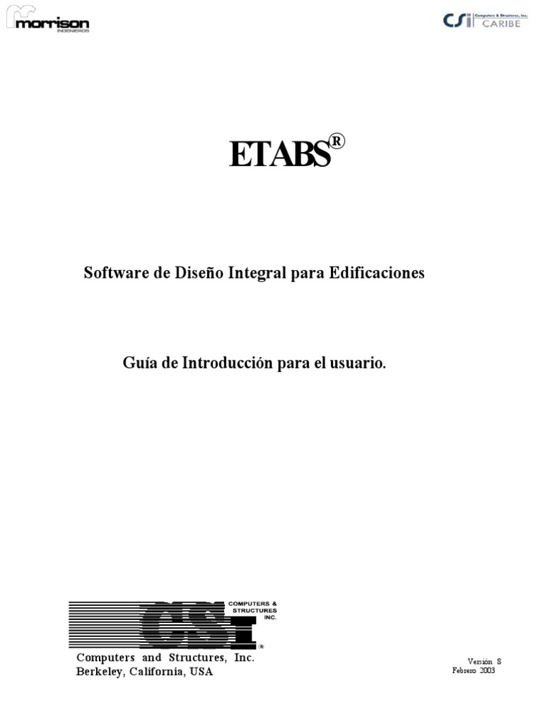Guia Introduccion Usuario ETABS | PDF | Ventana (informática) | Programa de computadora