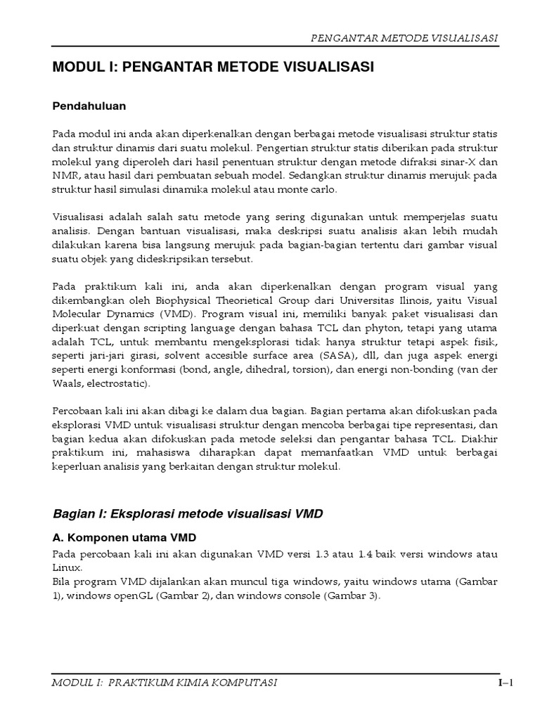 Eksploring Molecular Visualization Methods with VMD | PDF