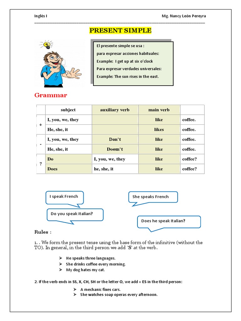 Present Simple PDF | PDF