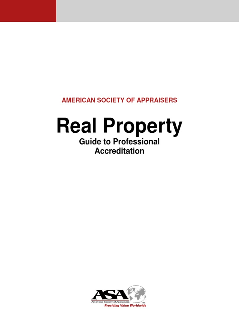 Real Property Accreditation Guide | PDF | Real Estate Appraisal ...