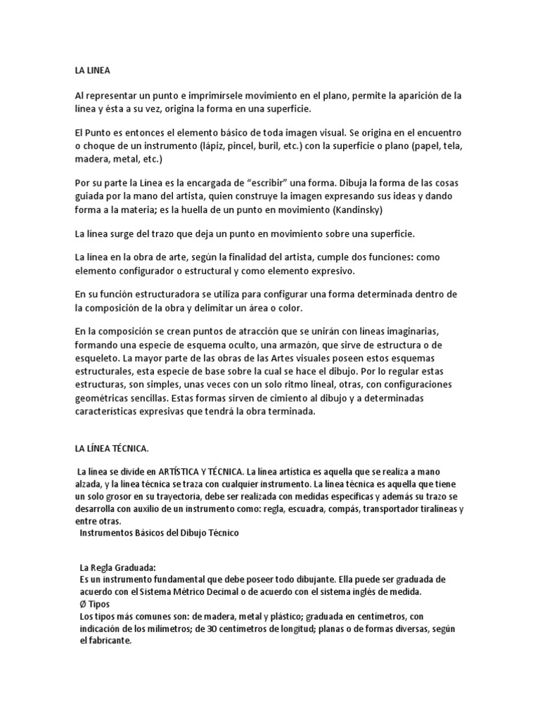 La Linea | PDF | Composición (artes visuales) | Dibujo
