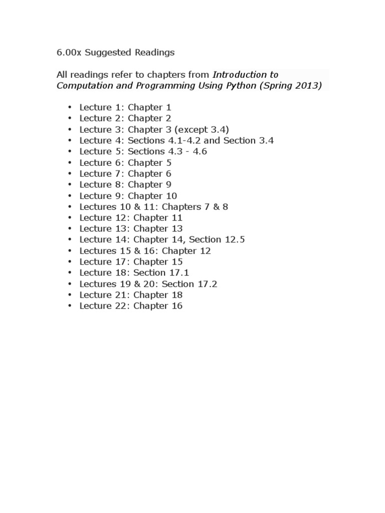 sp13 Suggested Readings PDF | PDF | Computers
