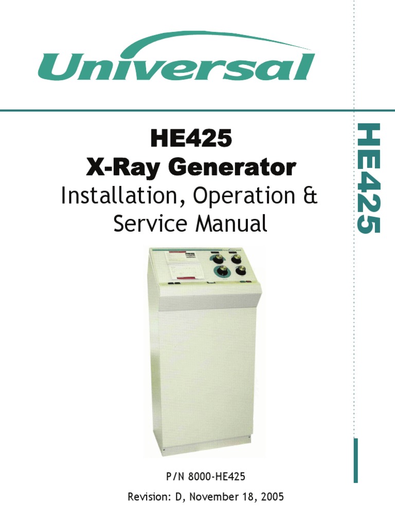 Universal HE425 PDF | PDF | Radiation Protection | Electrical Connector