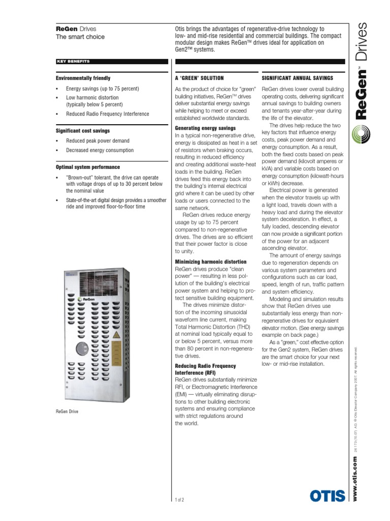 Regen Drive UK PDF | PDF | Elevator | Electromagnetic Interference