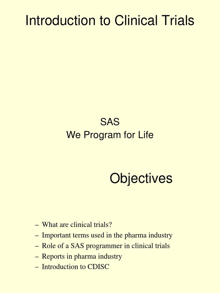 SAS Clinical Trials | Clinical Trial | Health Research