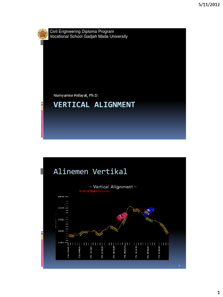 Geometric Design - Chapter 4 - Alignment Vertical PDF | PDF