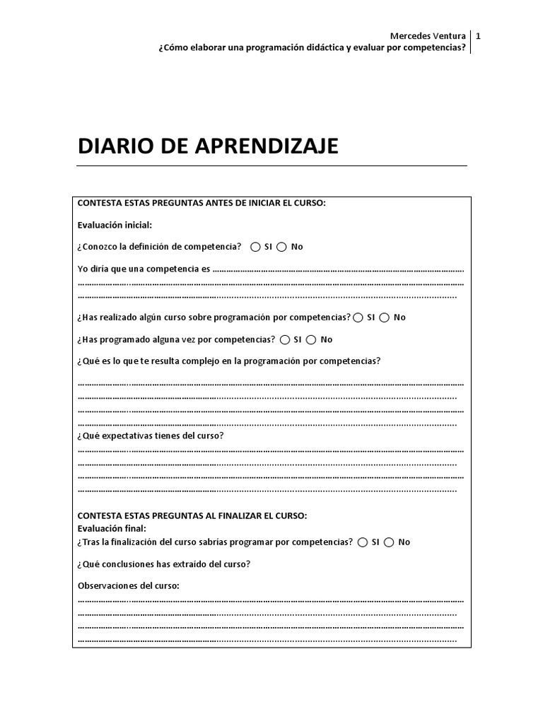 Diario de Aprendizaje | Aprendizaje | Educación primaria