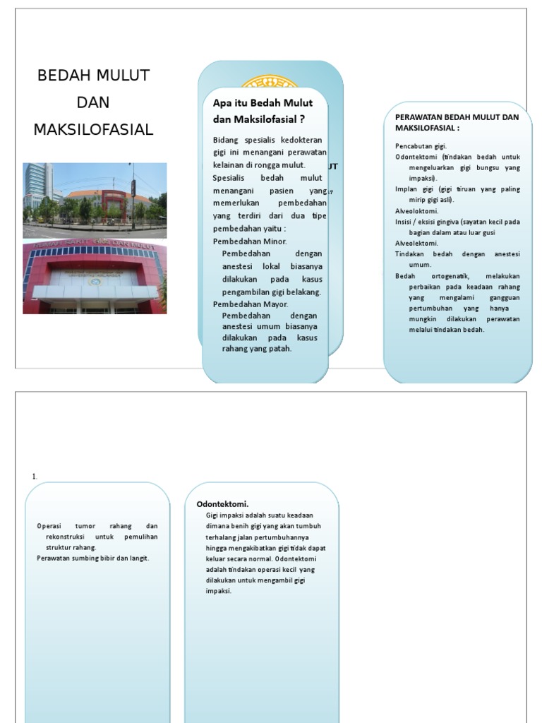 Leaflet Bedah Mulut Dan Maksilo | PDF